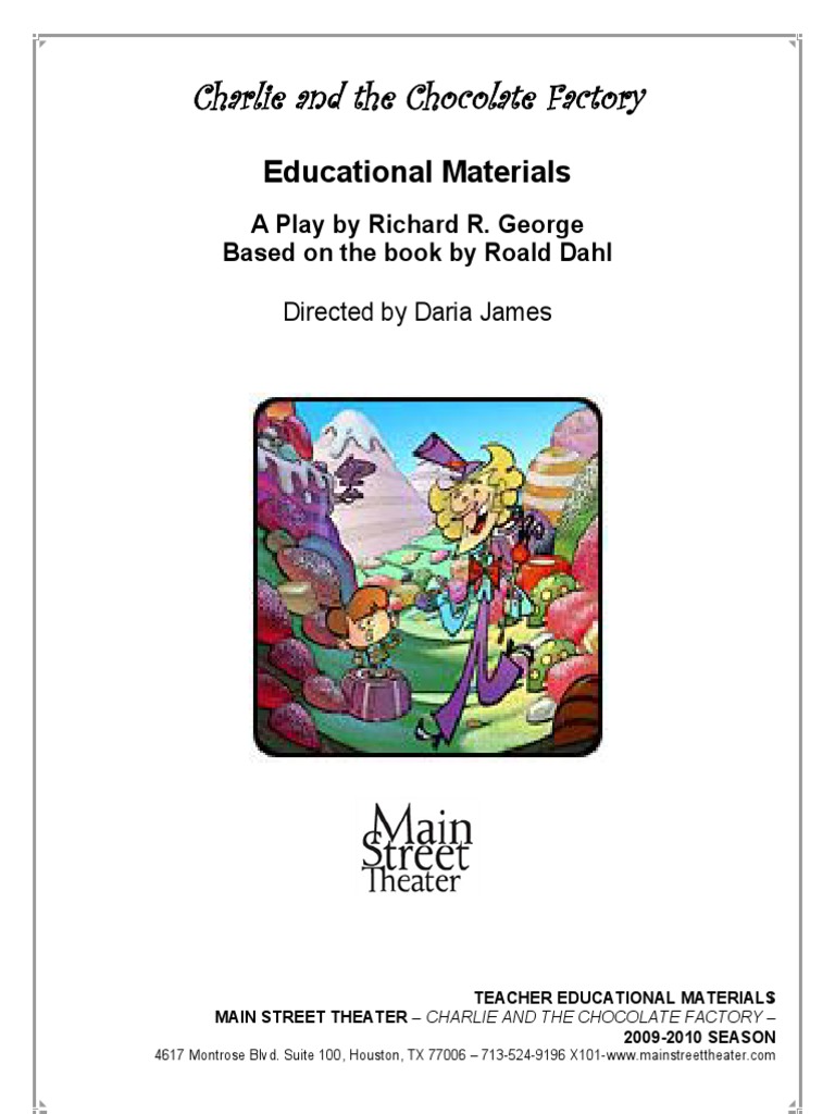 Charlie and The Chocolate Factory Ed Mats | PDF | Language Arts ...