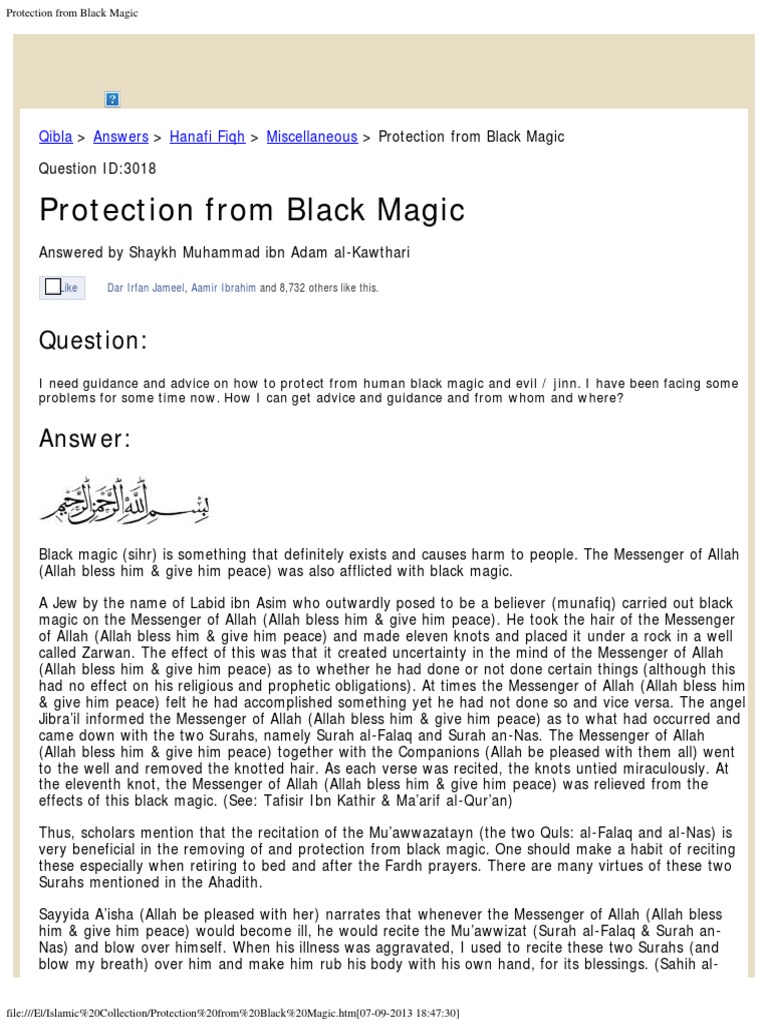 Protection From Black Magic | PDF | Islamic Theology | Monotheistic ...