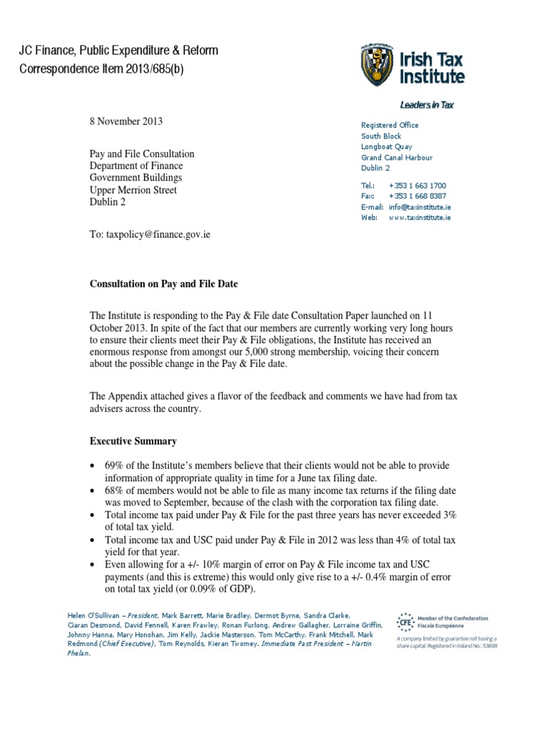 ITI Submission On Pay & File | PDF | Tax Return (United States ...