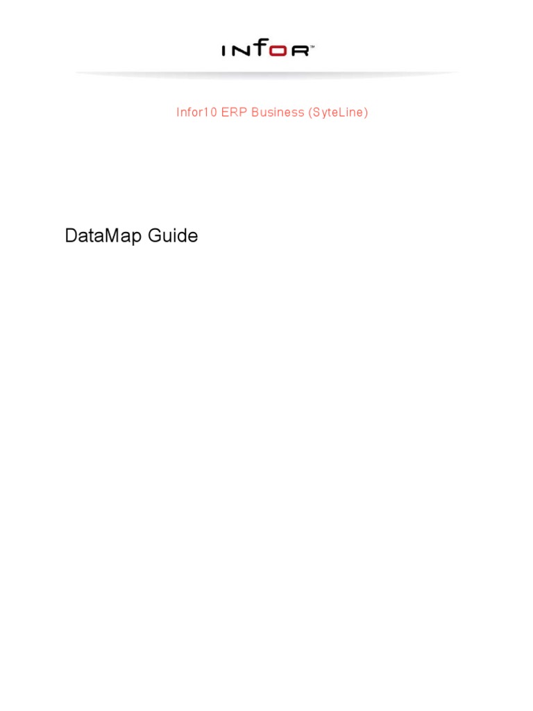 Infor Data Map Guide | PDF | Spreadsheet | Databases