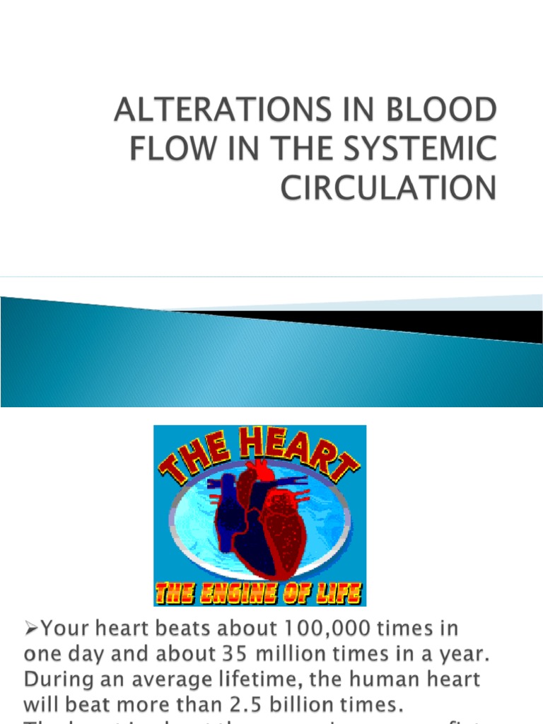 Alterations in Blood Flow in The Systemic Circulation-Grp4 | PDF | Hypertension | Low Density ...