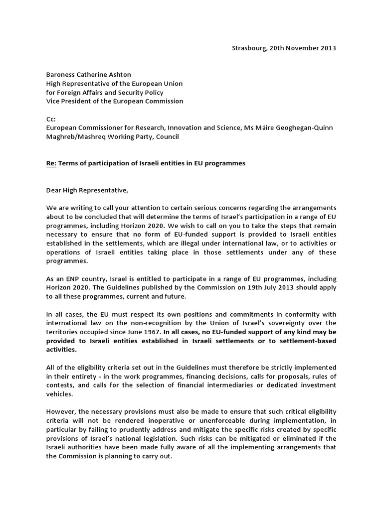 EU Letter | PDF | European Commission | European Union