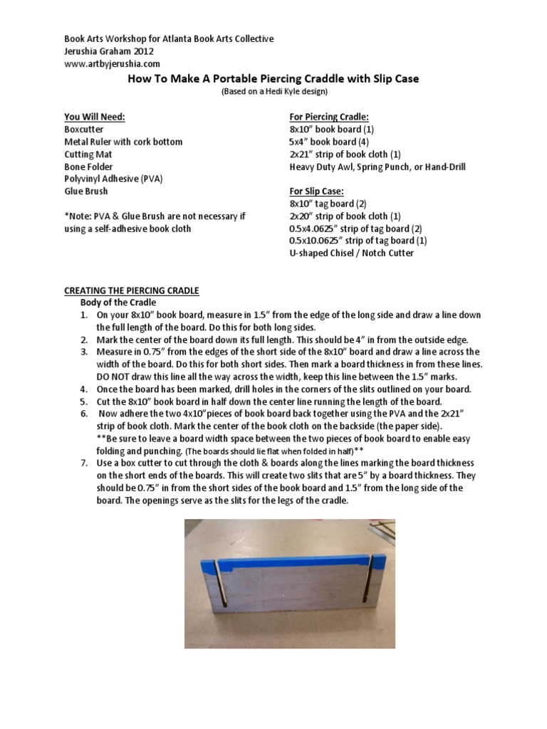 How To Make A Portable Piercing Cradle With Slip Case | PDF ...