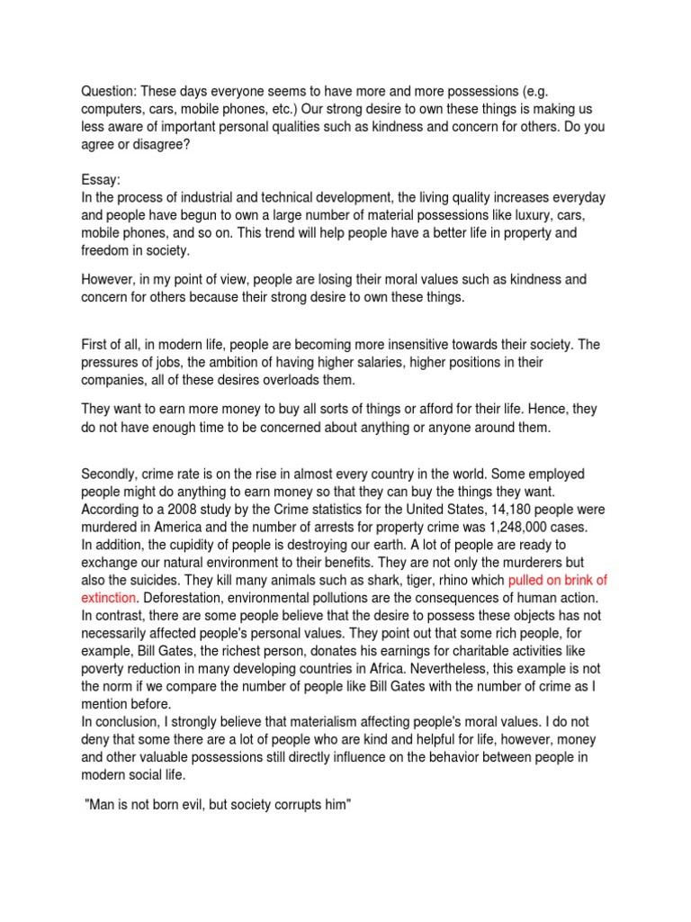 People Are Loosing Their Their Moral Values | PDF | Value (Ethics ...
