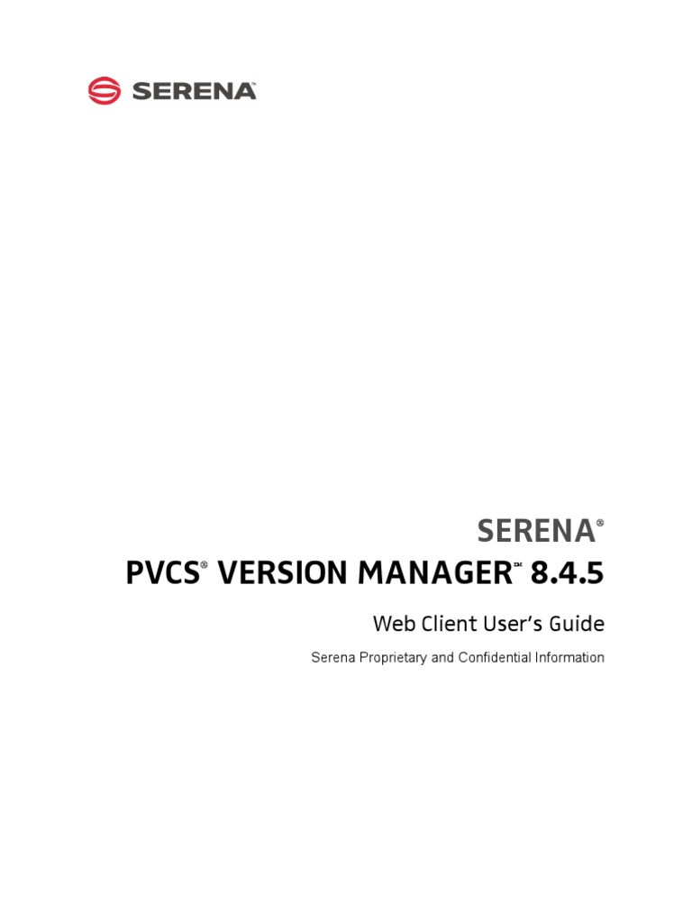 PVCS Version Manager 8.4.5 | PDF | Login | Web Browser