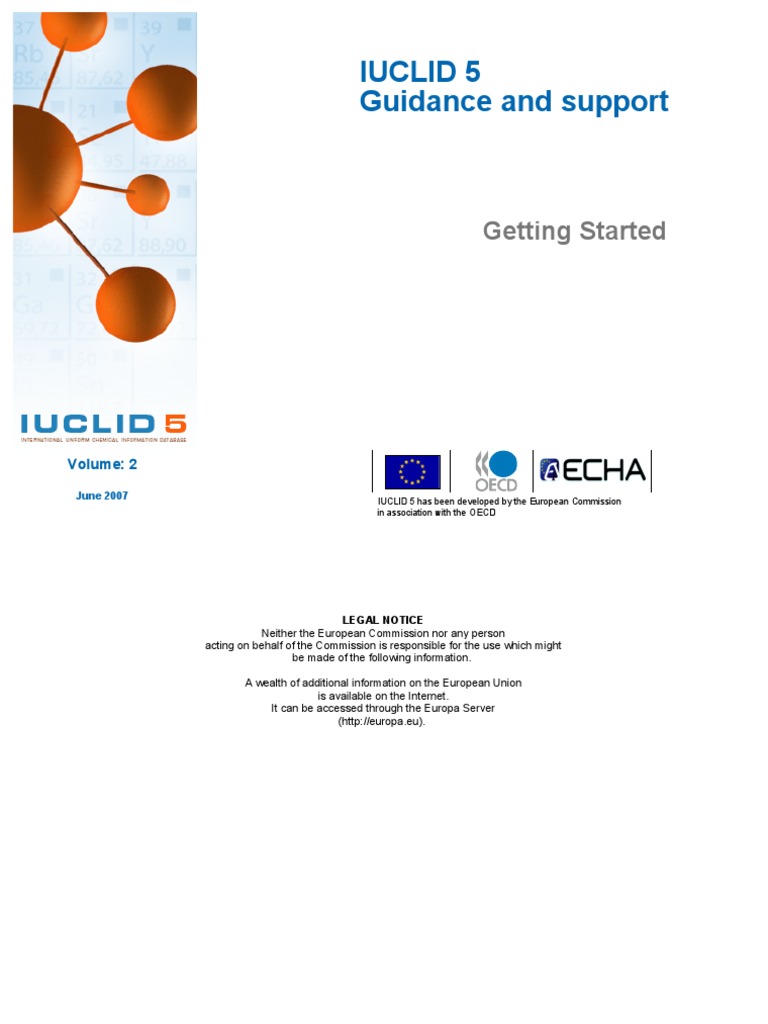 Iuclid 5 Guidance and Support: Getting Started | PDF | Superuser | Software