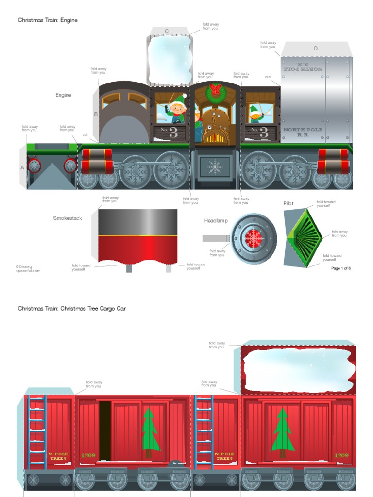 Christmas Train Playset Printables 1209 PDF | PDF
