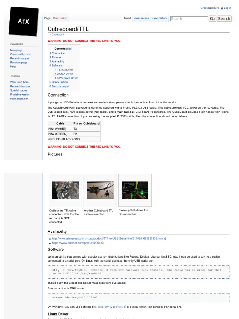 Cubieboard TTL | PDF | Device Driver | Linux