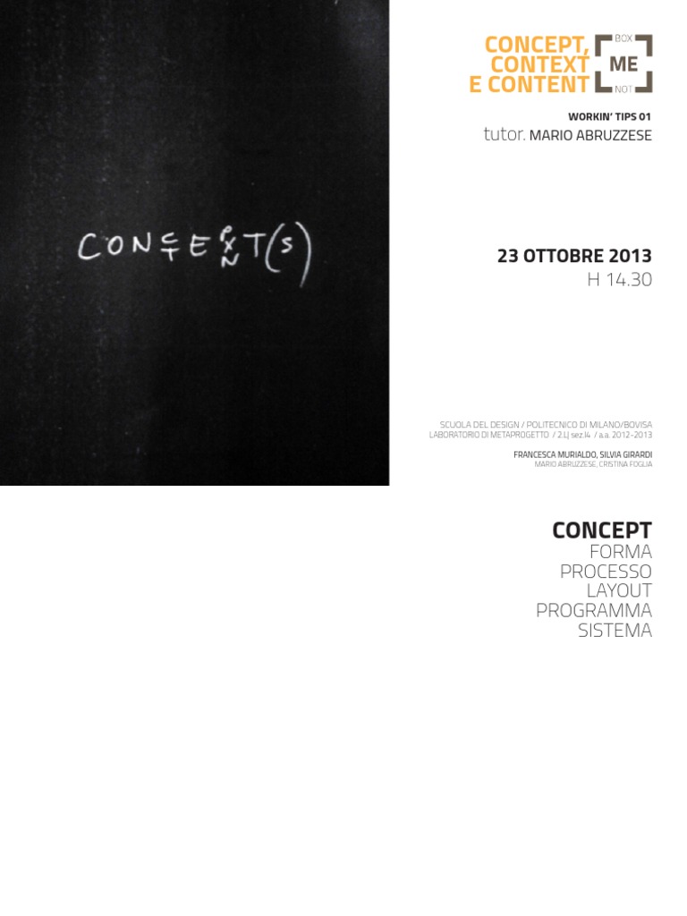 Concept Context e Content | PDF | Architect | Art Media