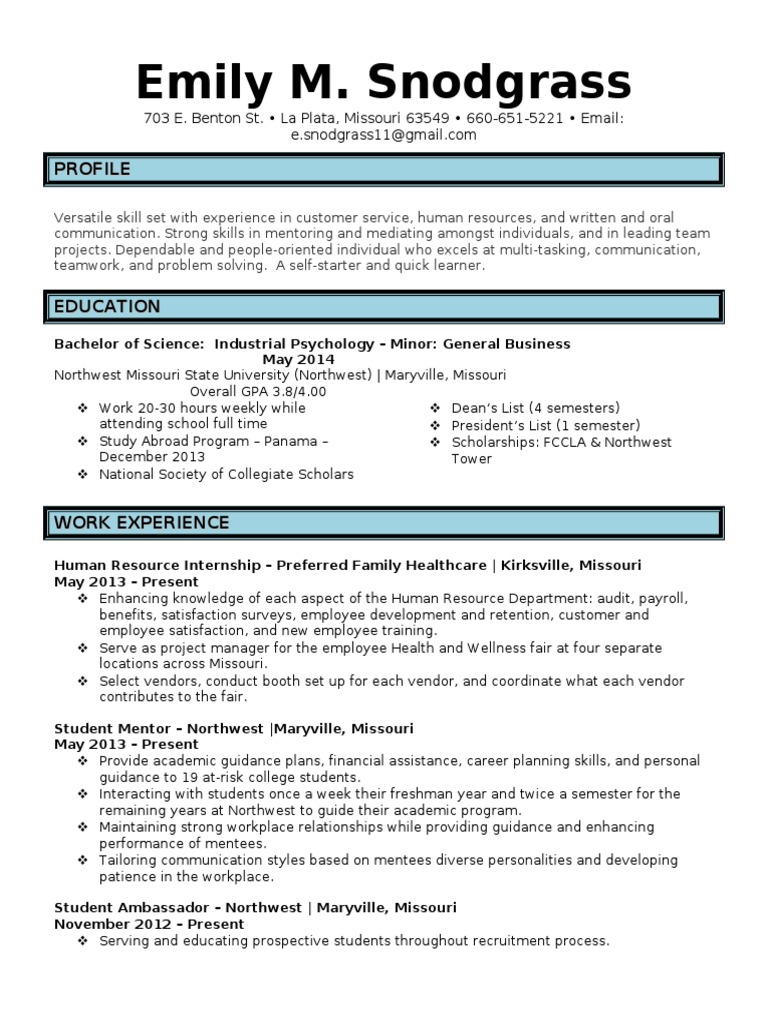 Emily M. Snodgrass: Profile | PDF