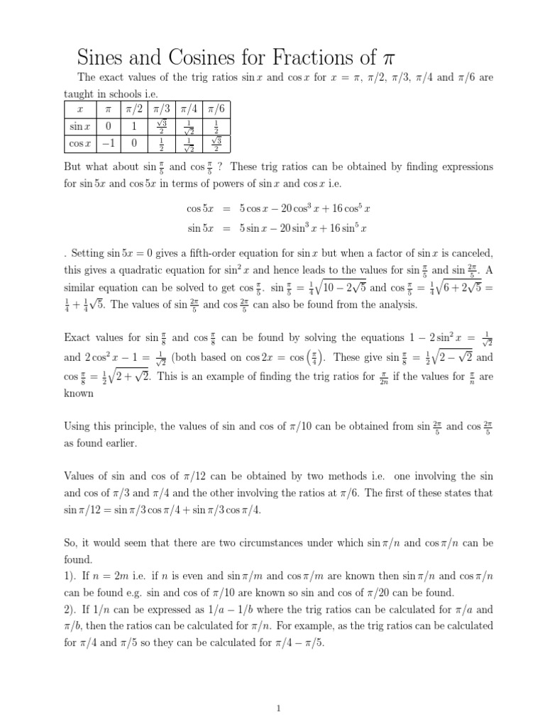 Trigonometrie | PDF | Sine | Trigonometric Functions