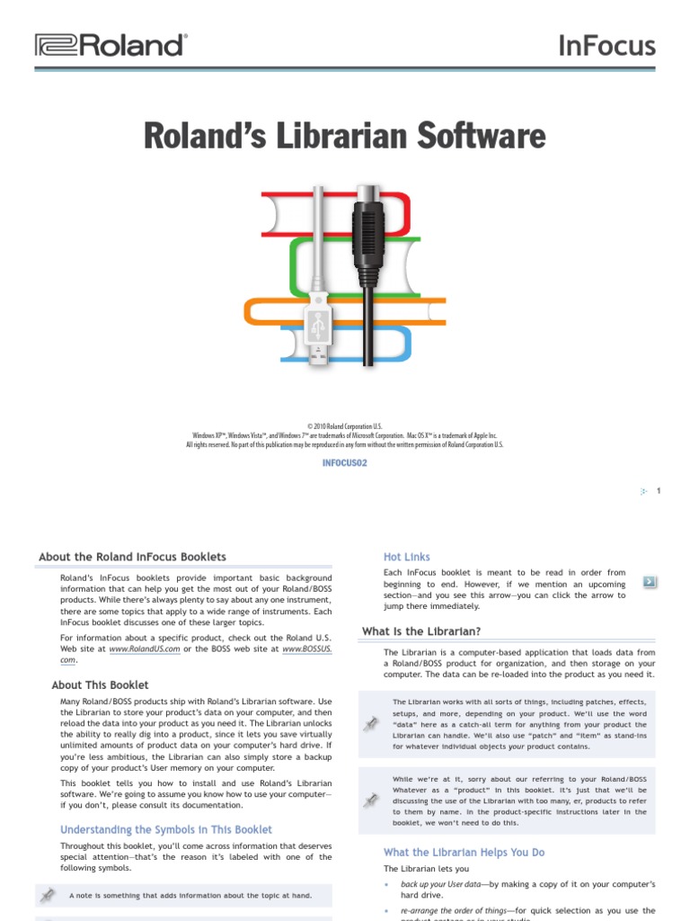 Roland's Librarian Software PDF | PDF | Installation (Computer Programs ...