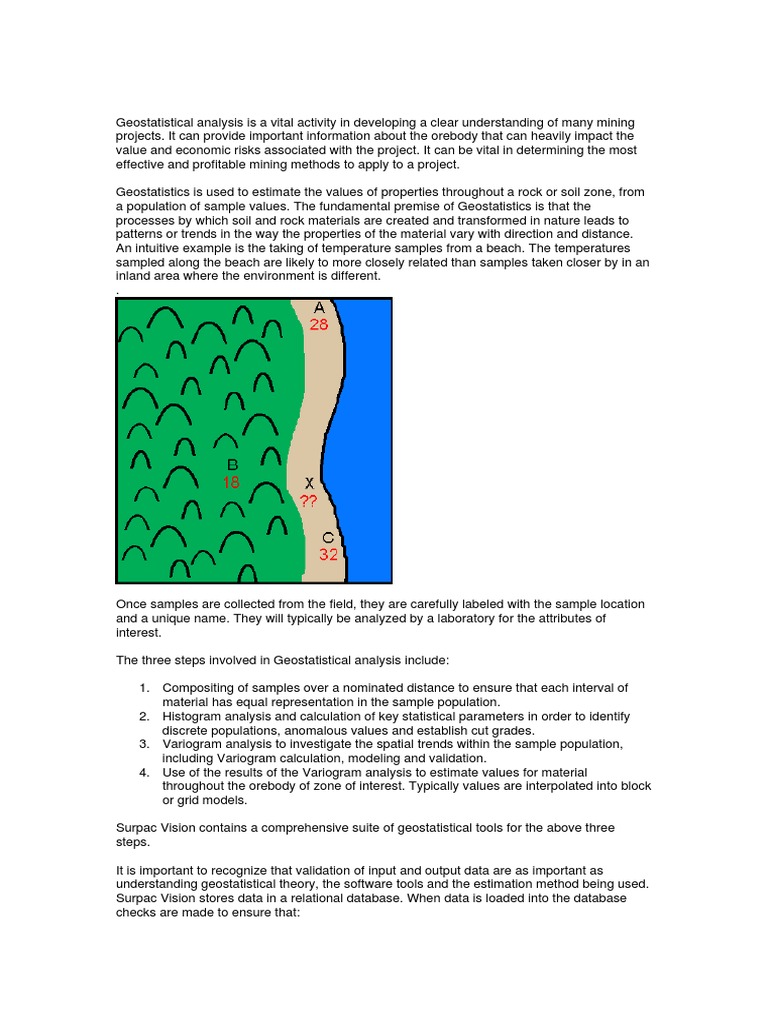 Surpac Vision Geostatistics | PDF | Ellipse | Cartesian Coordinate System