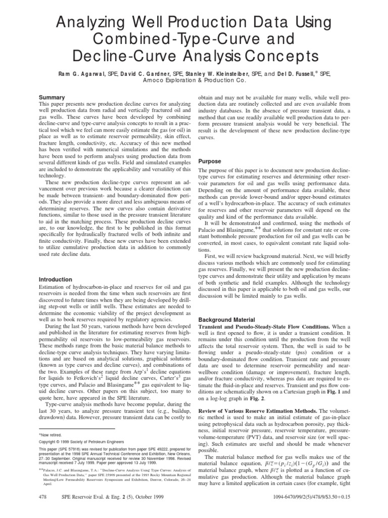 Analyzing Well Production Data Using Combined-Type-Curve and Decline ...