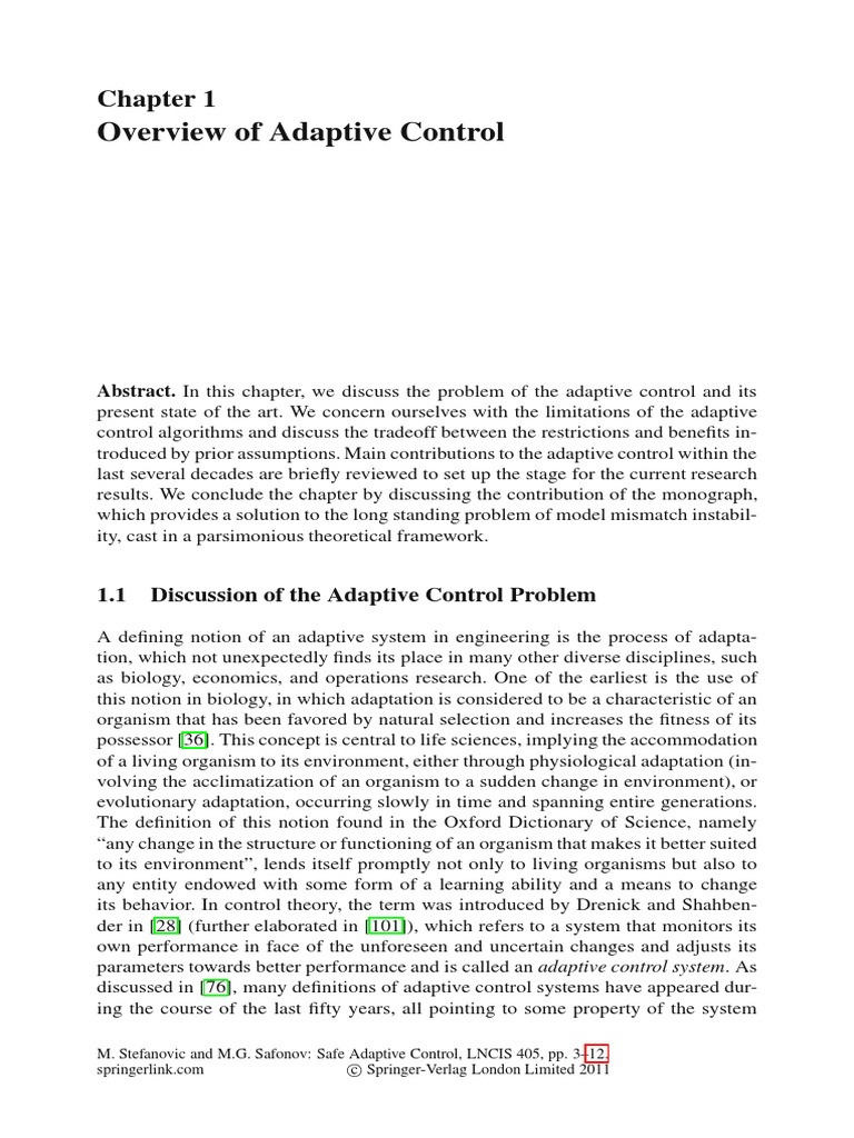 Chap1-2 StSa | PDF | Control Theory | Control System