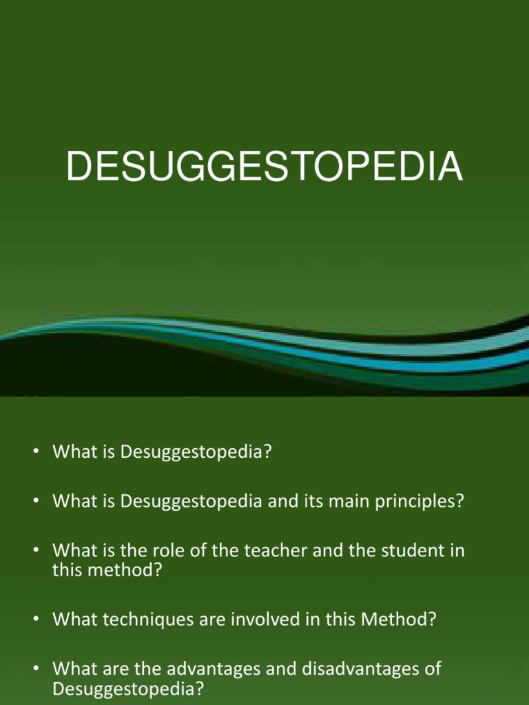 DESUGGESTOPEDIA | Classroom | Learning