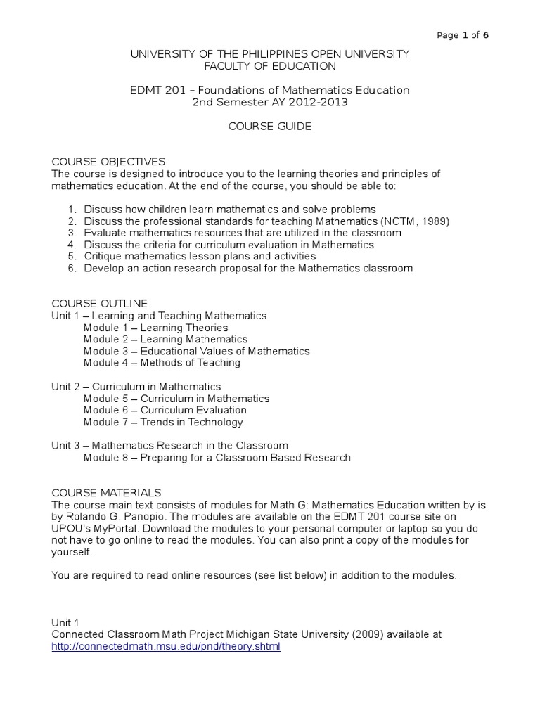 EDMT 201 - 2ndsem12 | PDF | Internet Forum | Curriculum