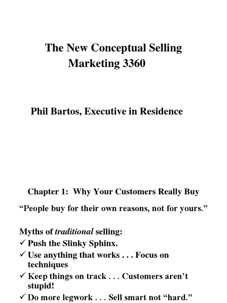 Conceptual Selling | PDF | Sales | Decision Making
