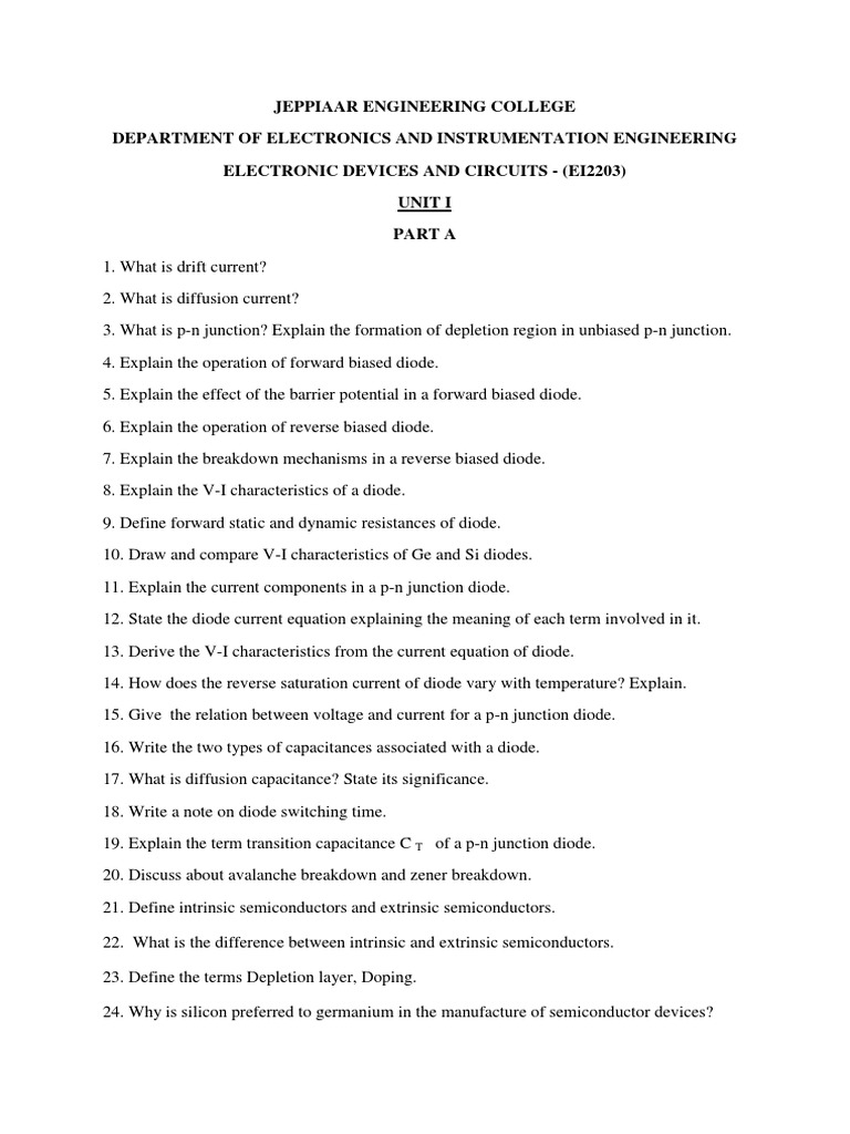 EDC Question Bank | PDF | Amplifier | Bipolar Junction Transistor