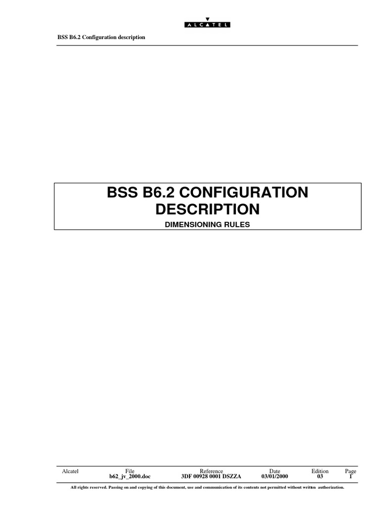 BSS Dimensioning Rules B6.2 | PDF | General Packet Radio Service ...