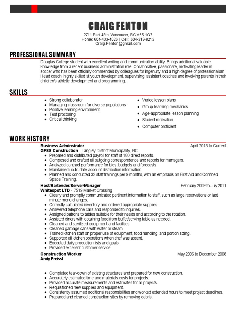 Craig Fenton Resume | PDF | Lesson Plan | Motivation