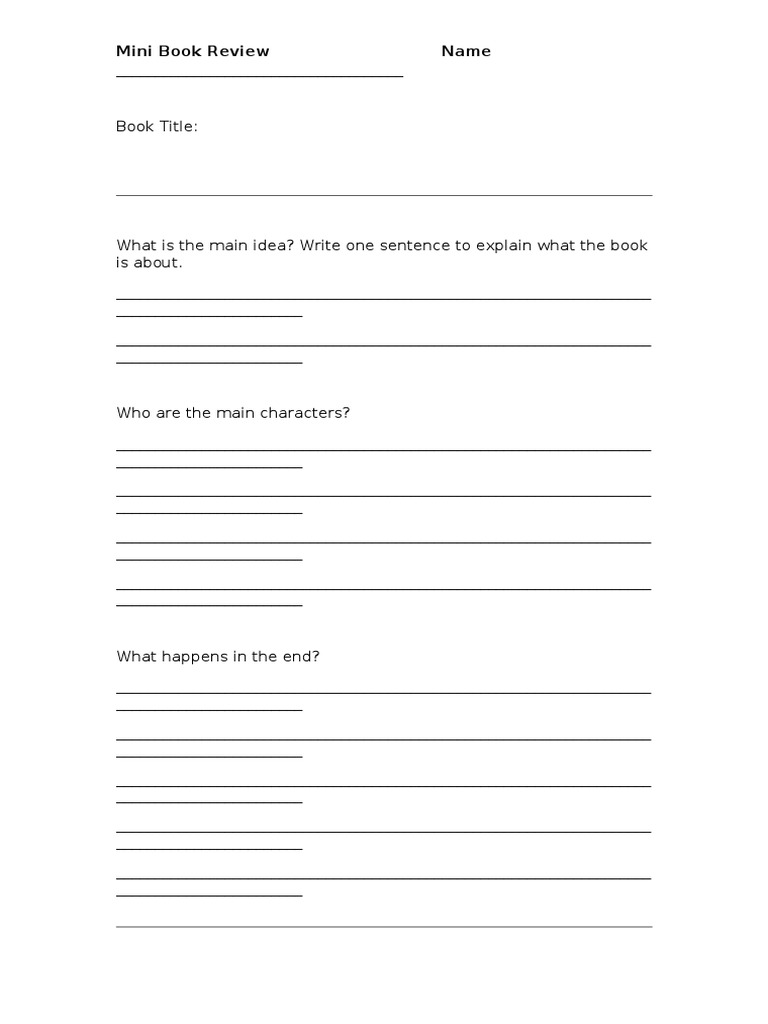 Mini Book Review | PDF | Reading Comprehension | Semiotics
