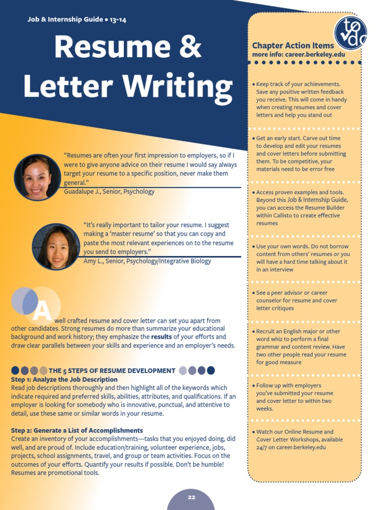 Resume Letter Writing | Download Free PDF | Résumé | Psychology