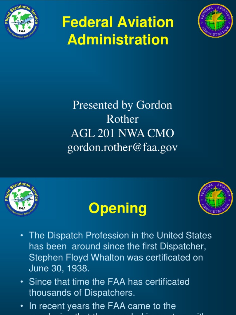 FAA Aircraft Dispatcher Oversight | PDF | Dispatcher | Federal Aviation ...