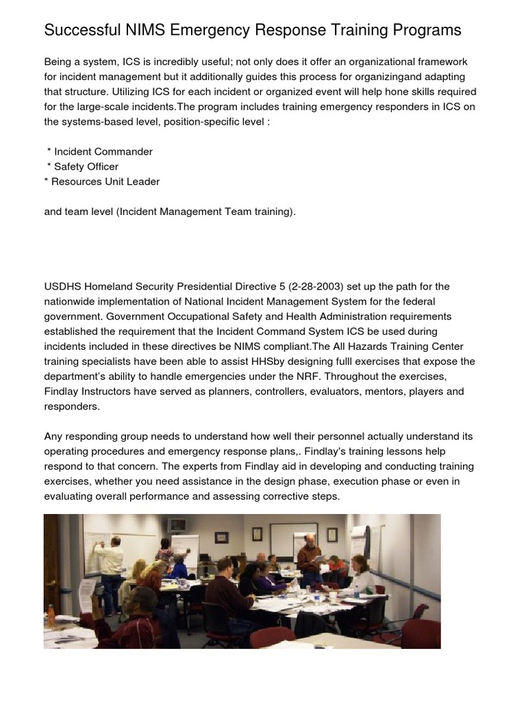 The Cornerstone of Incident Command System Training Needs.20131122. ...