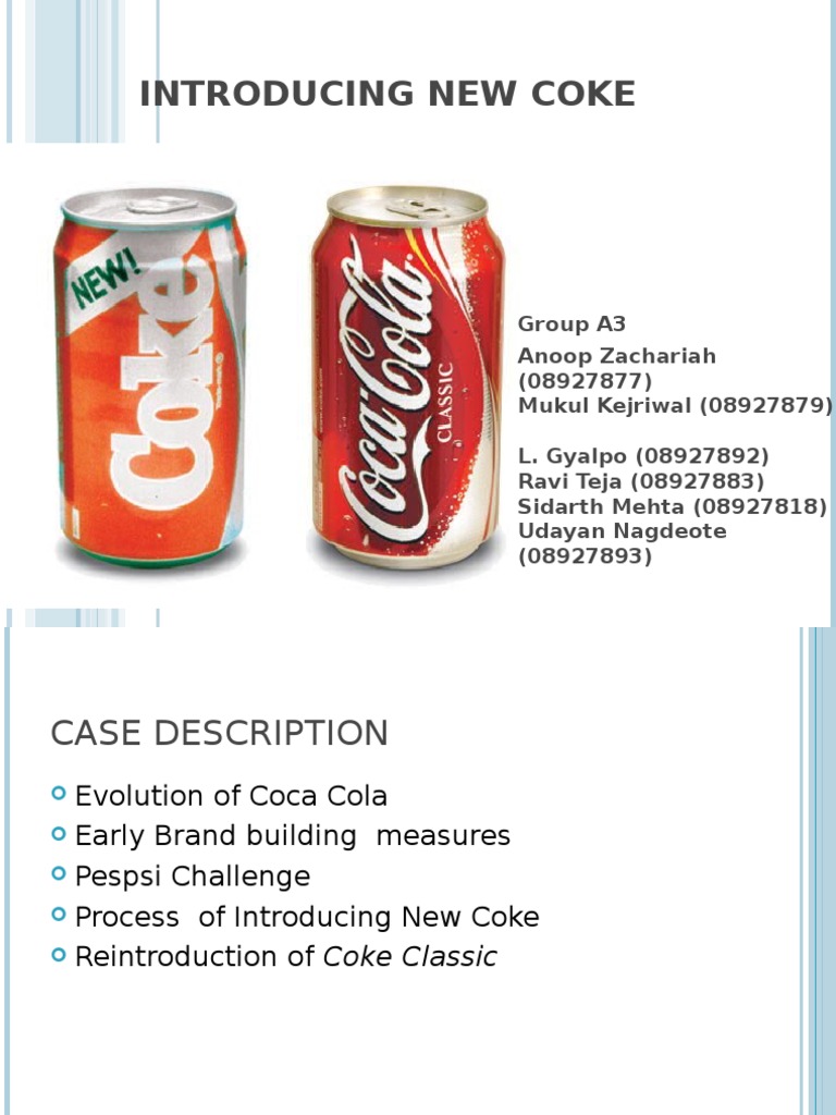 New Coke: A Case Study in Failure | PDF | Coca Cola | The Coca Cola Company