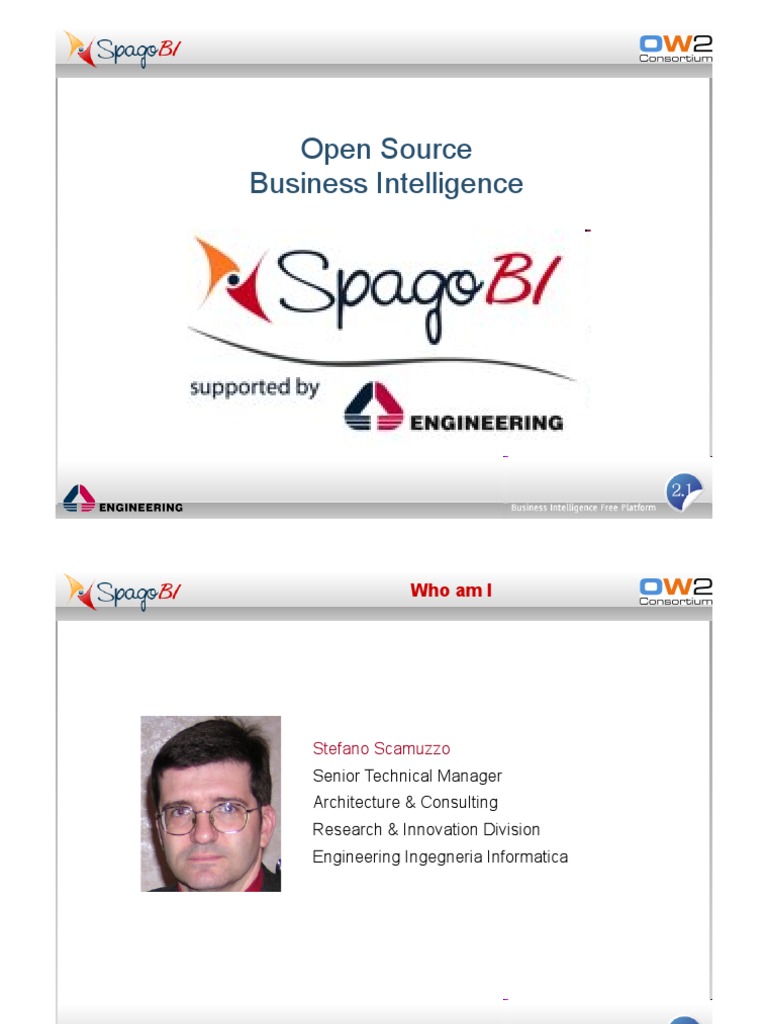 Open Source Business Intelligence SpagoBI | PDF | Business Intelligence | Information Technology ...