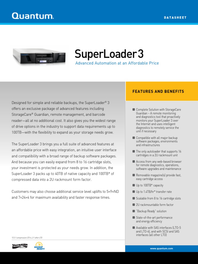SuperLoader 3 Datasheet (DS00379A) | PDF | Computer Hardware | Computing