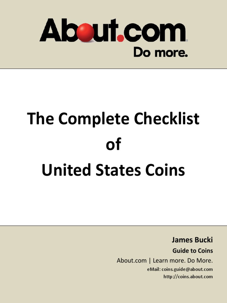 Complete US Coin Checklist | PDF | Dollar Coin (United States) | Nickel ...