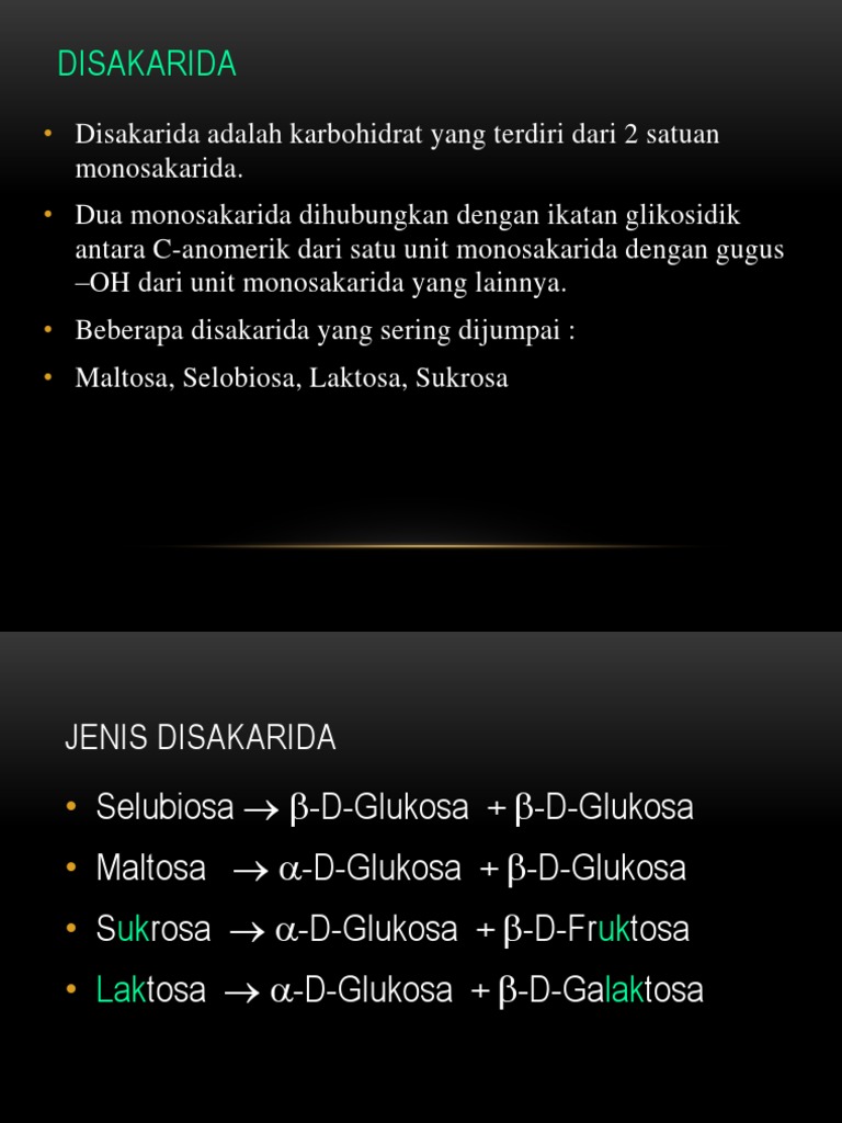 Jenis dan Struktur Disakarida | PDF | Memasak, Makanan, & Anggur ...