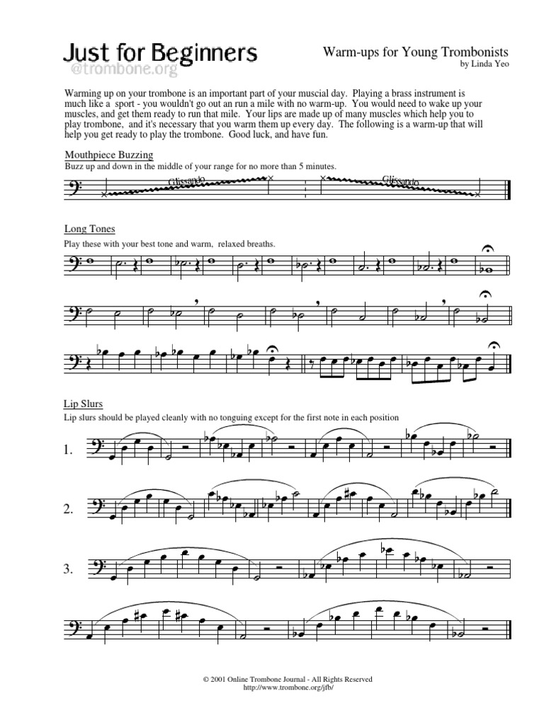 Trombone Warmups | PDF