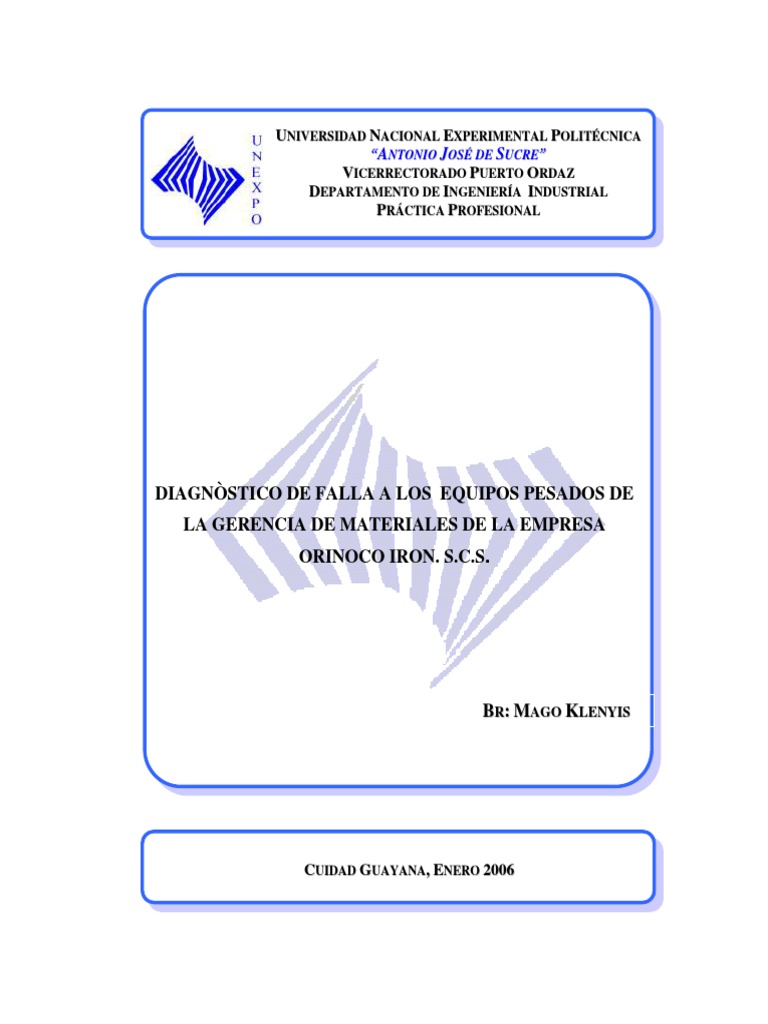 Diagnostico Fallas Equipos Pesados Orinoco Iron Scs | PDF | Calidad ...