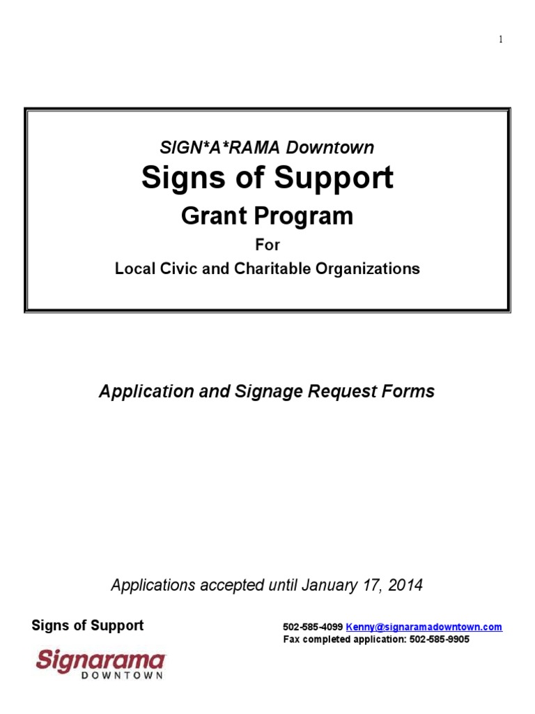 SAR Signs of Support Application 2014 | PDF | Written Communication ...