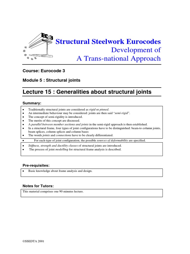 Joints in Steel Construction | PDF | Bending | Beam (Structure)
