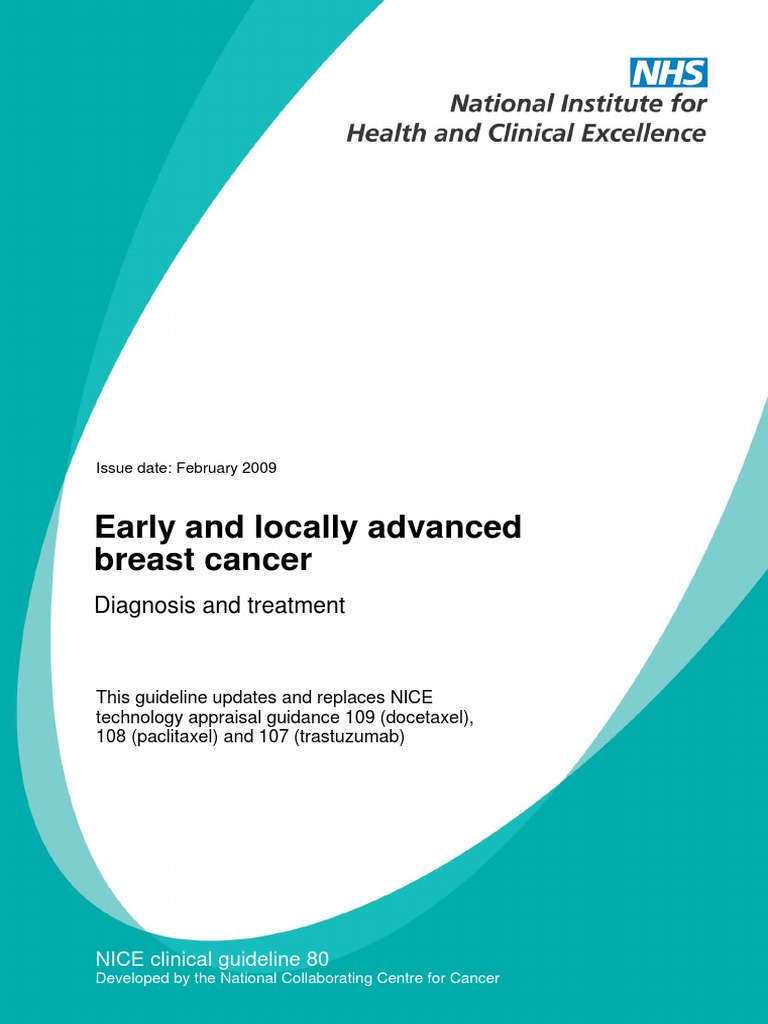 CG 80 Nice Guideline | PDF | Breast Cancer | Cancer