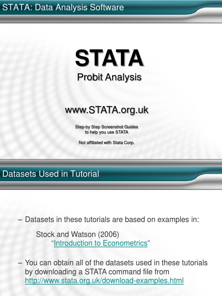 Probit Analysis | PDF | Computers