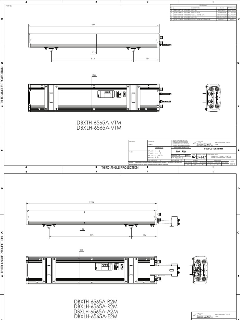 DBXLH 6565a VTM Line Drawing | PDF
