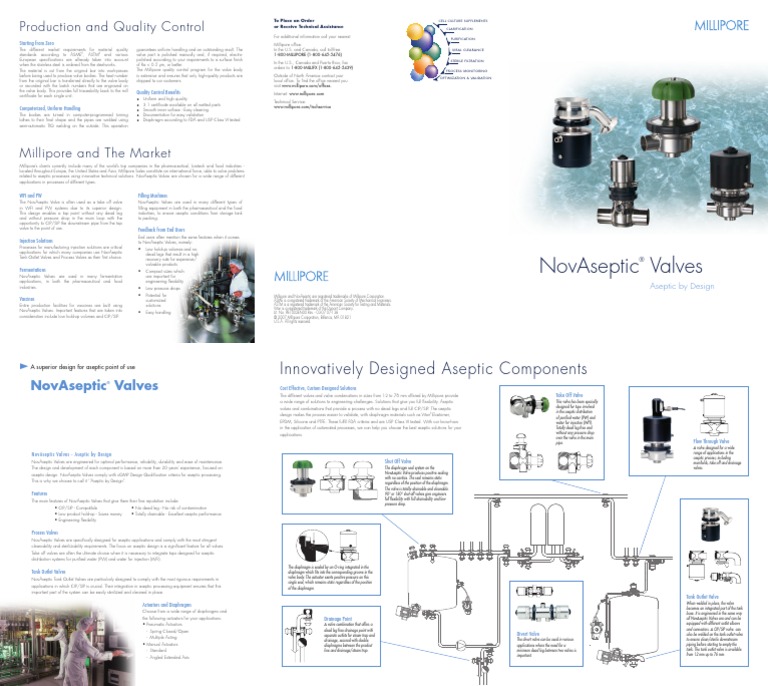 Valvulas Novaseptic | PDF | Valve | Actuator