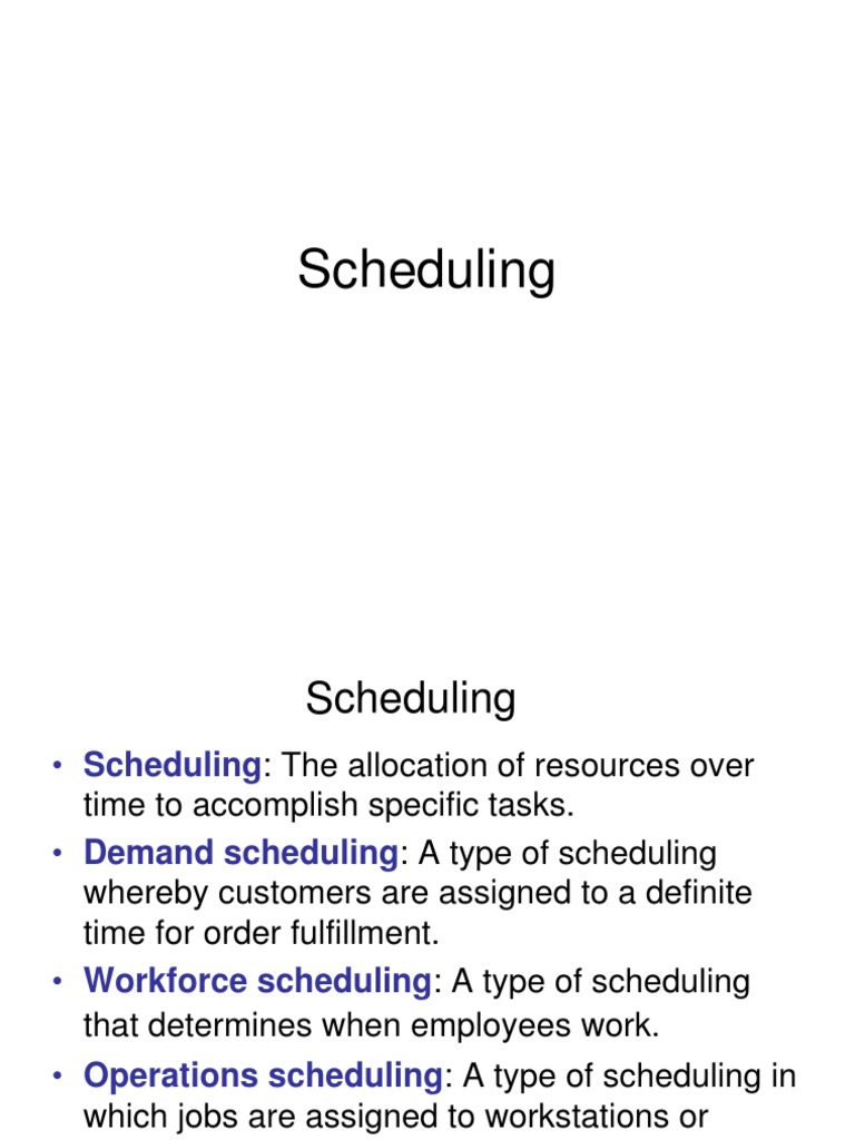 Sequencing and Scheduling | PDF | Scheduling (Production Processes ...