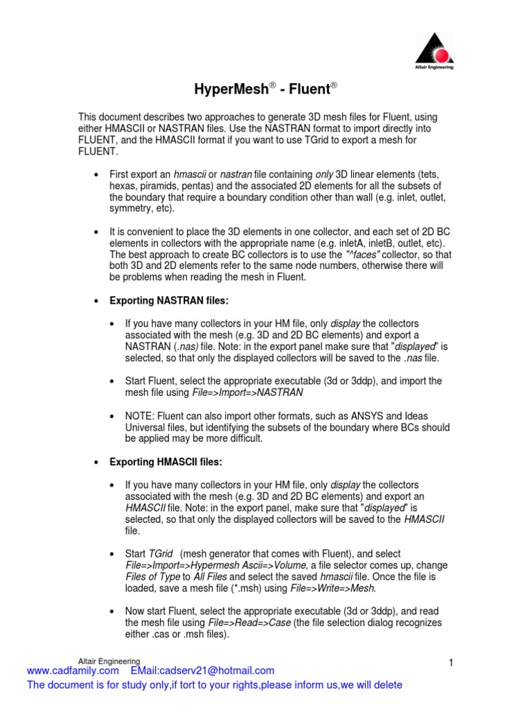 Hypermesh Fluent | Download Free PDF | Computer Programming | Areas Of ...