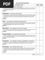 Six Traits of Writing - Grading Rubric | PDF | Human Communication ...