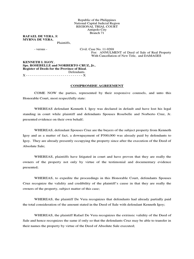 Compromise Agreement