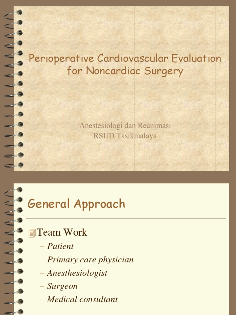 Perioperative Cardiovascular Evaluation For Noncardiac Surgery | PDF ...