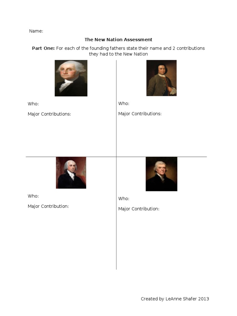 Founding Fathers' Contributions & Migration | PDF