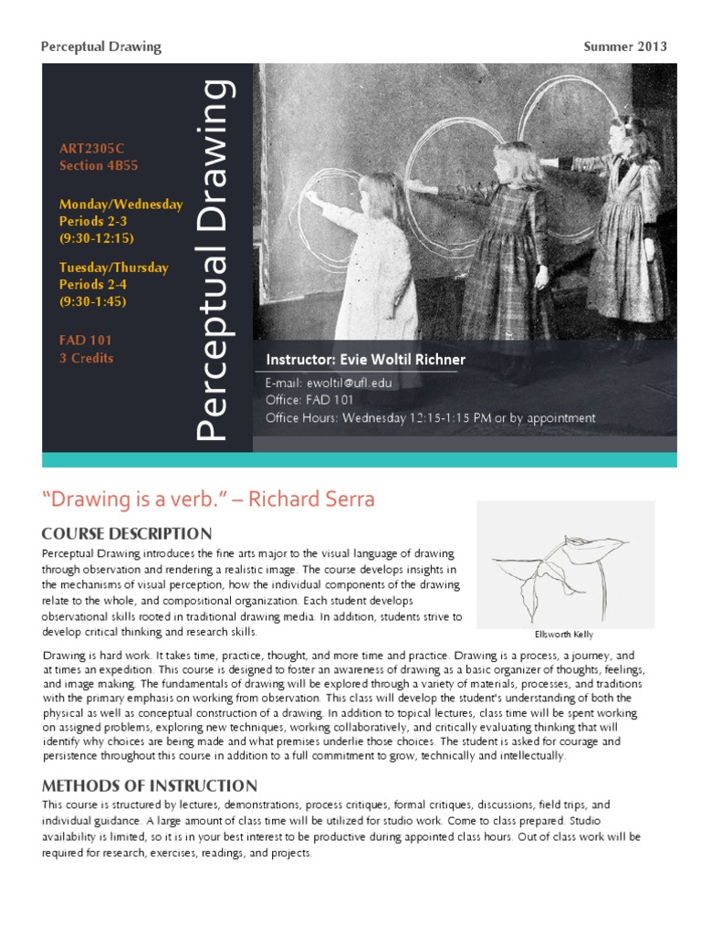 Perceptual Drawing Syllabus | PDF | Drawing | Homework