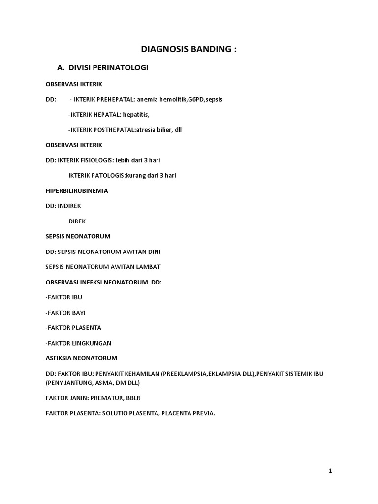 Diagnosis Banding Bagian Ika | PDF | Pengembangan Diri | Sains & Matematika